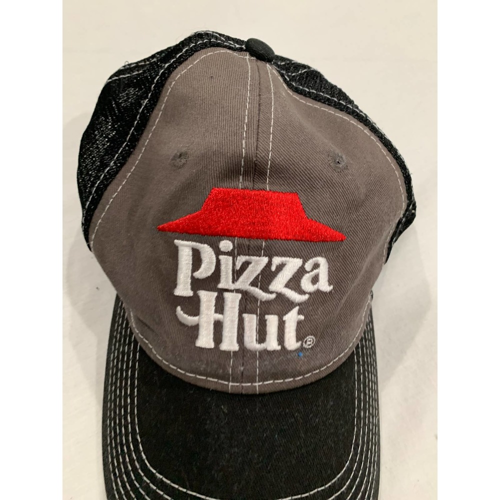 Pizza Hut Logo Trucker Hat Snapback Mesh Black Adjust… - Gem
